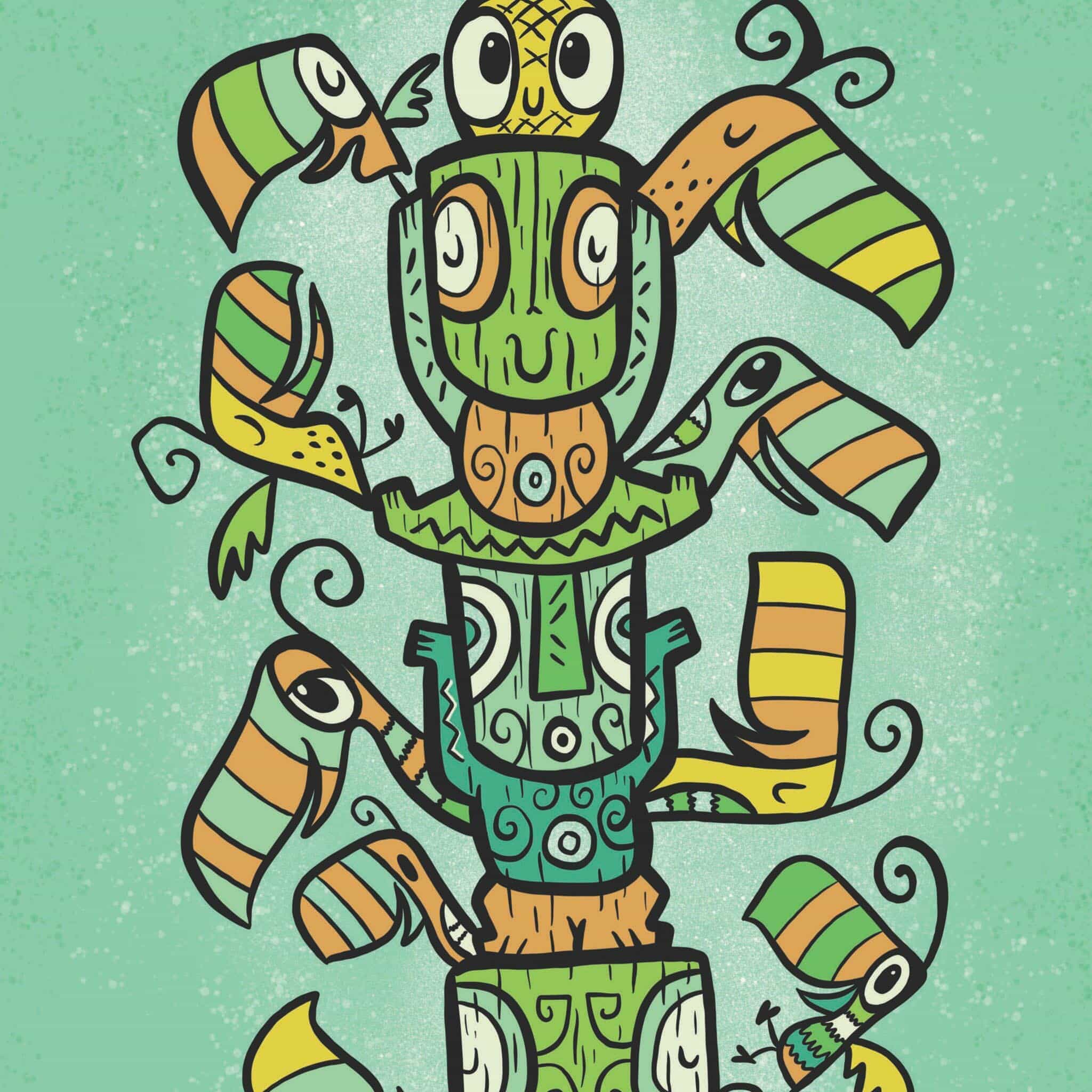 Stacked Tiki Baby Print – Tiki tOny's Beachcomber Shack