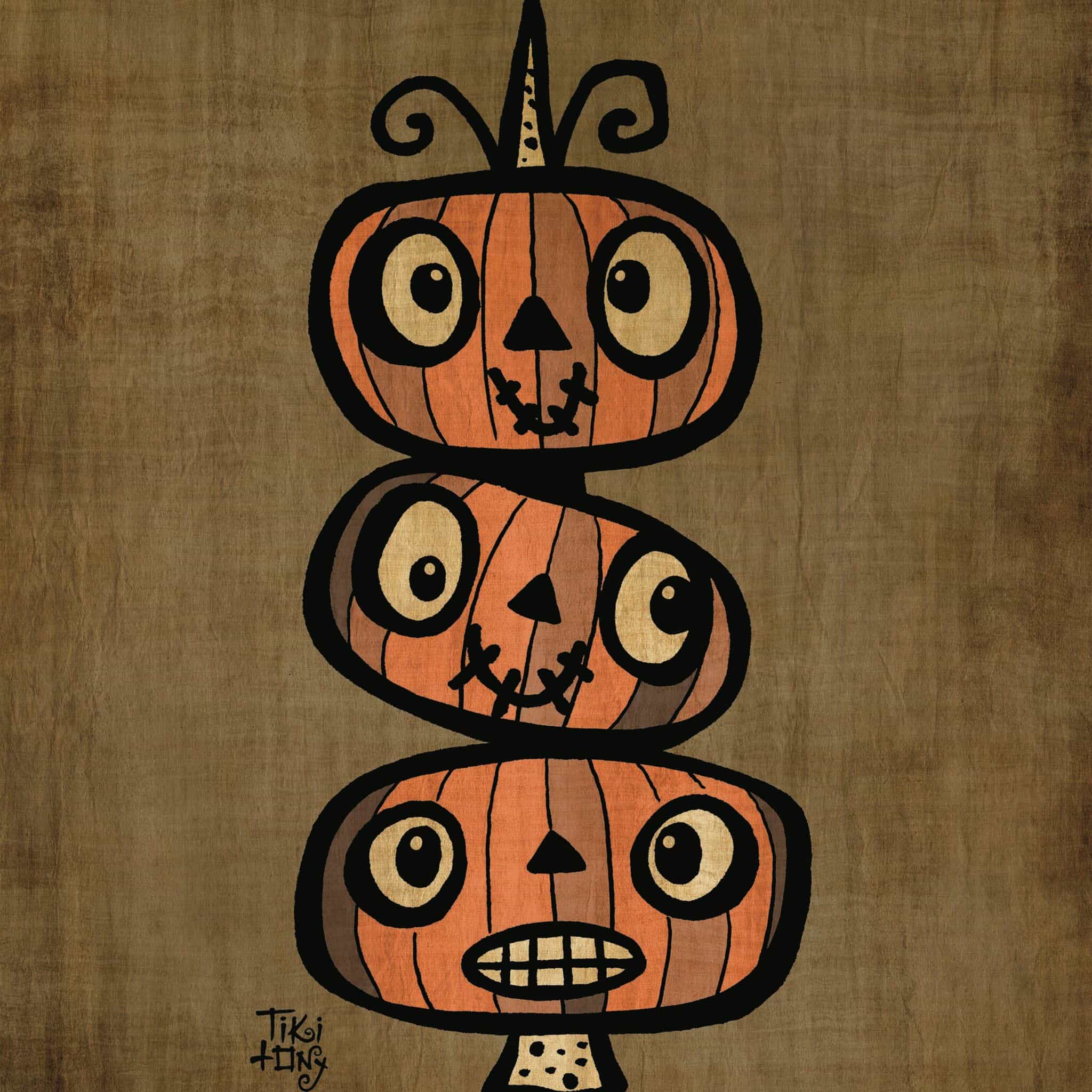 Stacked Pumpkins Print – Tiki tOny's Beachcomber Shack